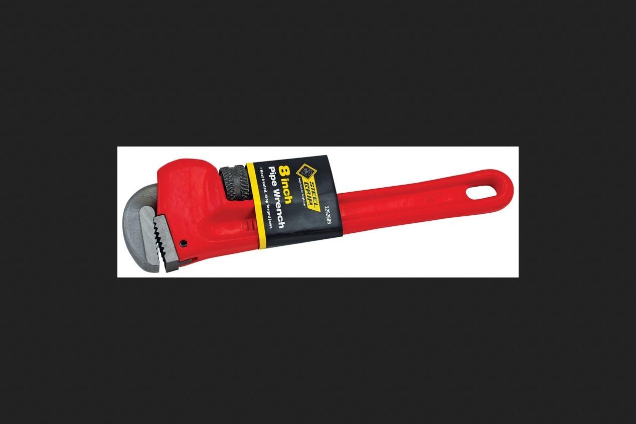 Amazon.com: Steelgrip Pipe Wrench 8 in. Cast Iron 1 pc. : Tools & Home ...