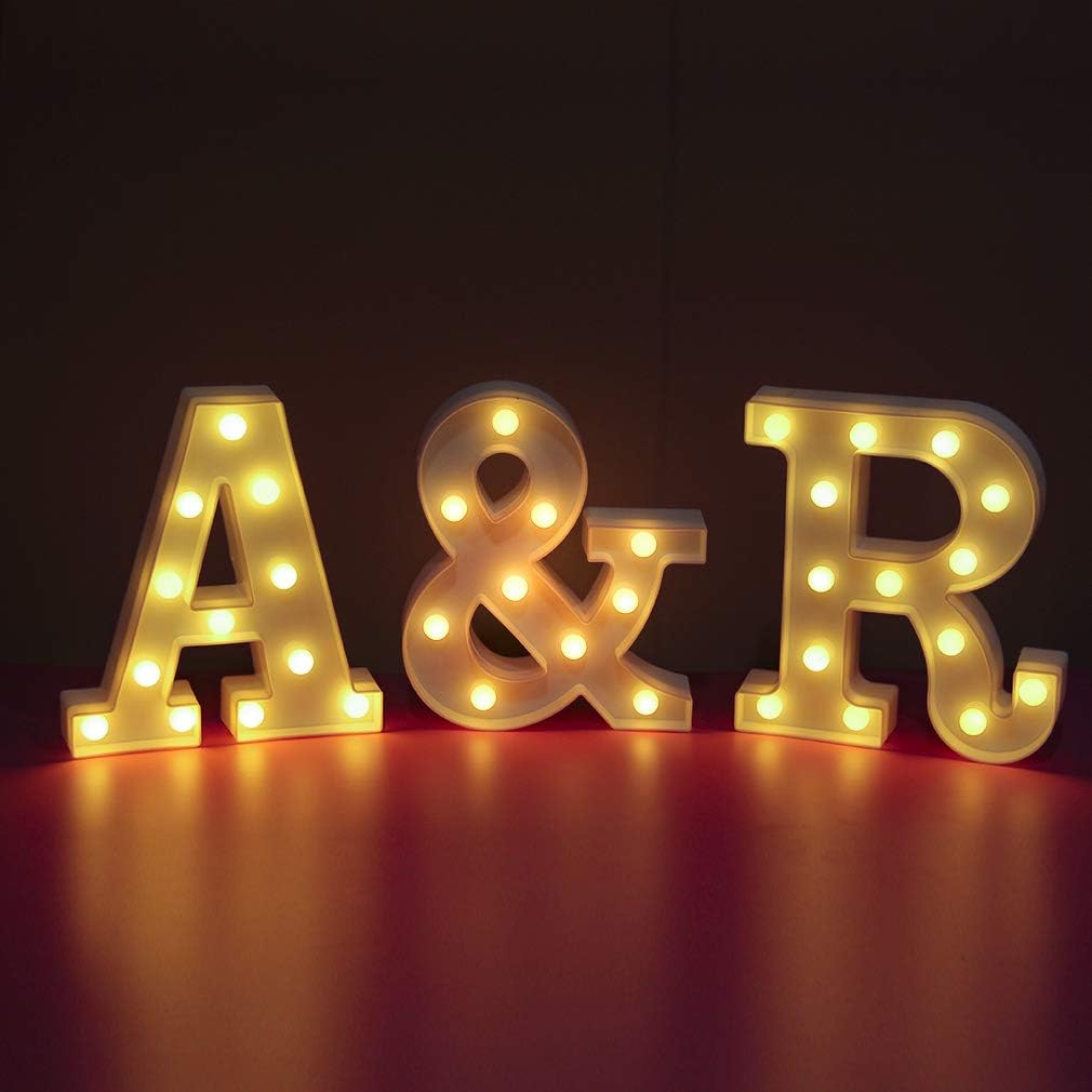 Letras luminosas para decoración de pared, letras LED, luces de ...