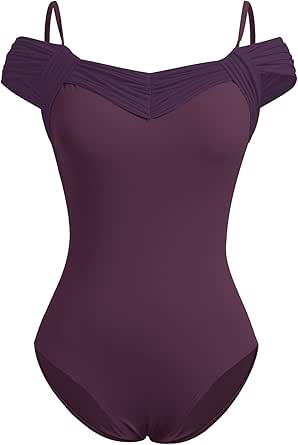 Amazon.com: AFAVOM Ballet Dance Leotard for Women with Bra, Sleeveless ...