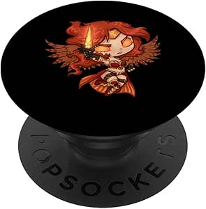 Amazon.com: Cool Angel With a Flaming Sword Cute Chibi Battle Angel ...