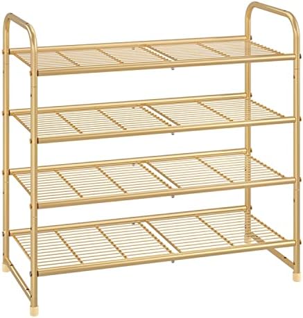 Amazon.com: Simple Trending 4-Tier Stackable Shoe Rack, Expandable ...