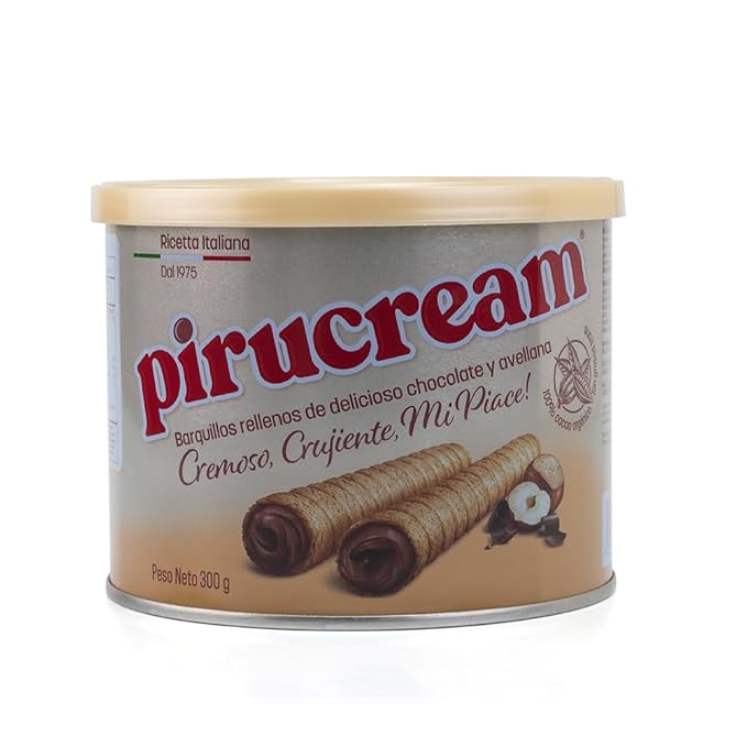 Amazon.com: Single Pack Pirucream Chocolate and Hazelnut Wafer 10.59oz ...