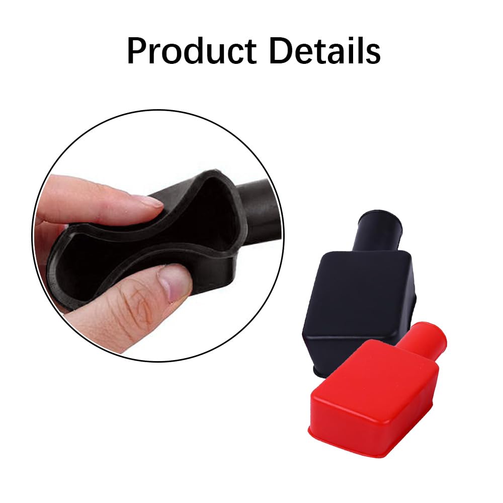Snapklik.com : 6PCS Car Battery Protector, Terminal Protective Cover ...