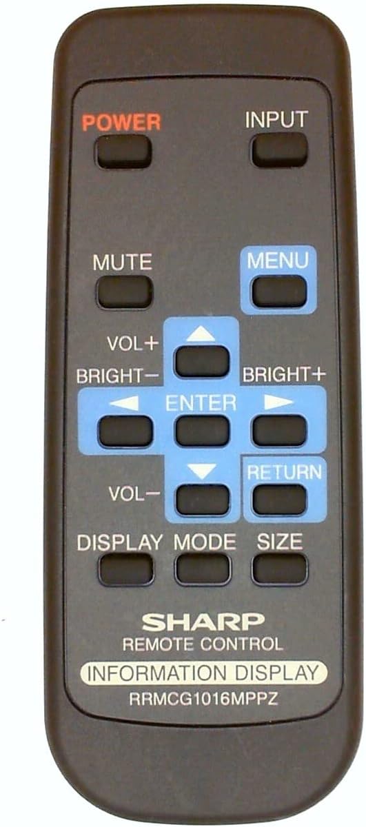 Amazon.com: Sharp Television Remote Control, RRMCG1016MPPZ : Electronics