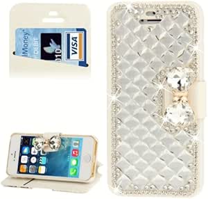 Amazon.com: Pggpo Hairline Texture Bowknot Buckle Diamond Horizontal ...