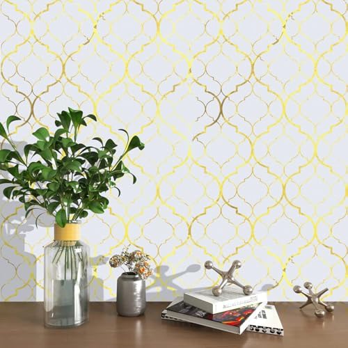 Livebor Peel and Stick Wallpaper Geometric Contact Paper 17.7inchx 118 ...