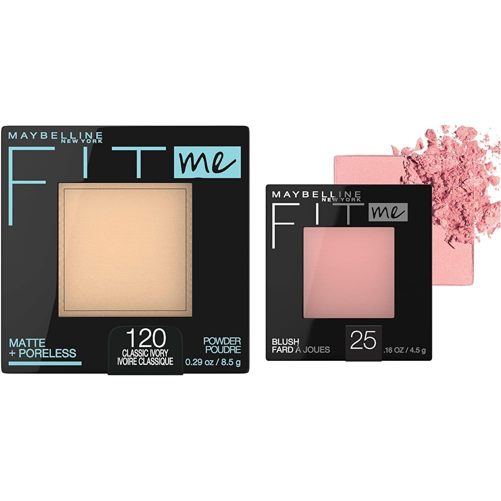 Amazon.com : Maybelline Fit Me Matte + Poreless Pressed Face Powder ...