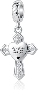 Amazon.com: OutstandLong Cross Charm for Pandora Bracelets Religious ...
