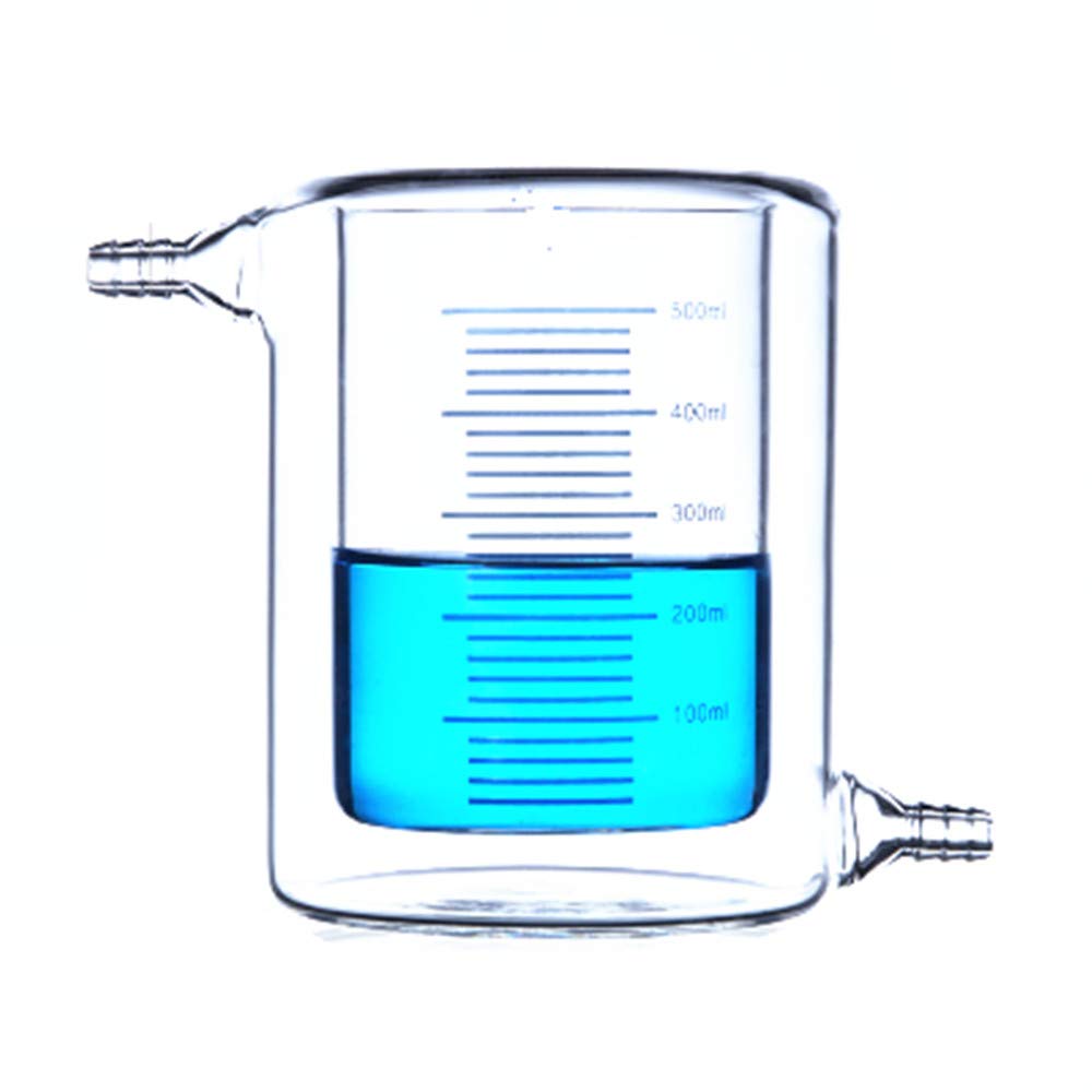 YiFun Trade 500ml Laboratory Jacketed Borosilicate Double Glass Beaker ...
