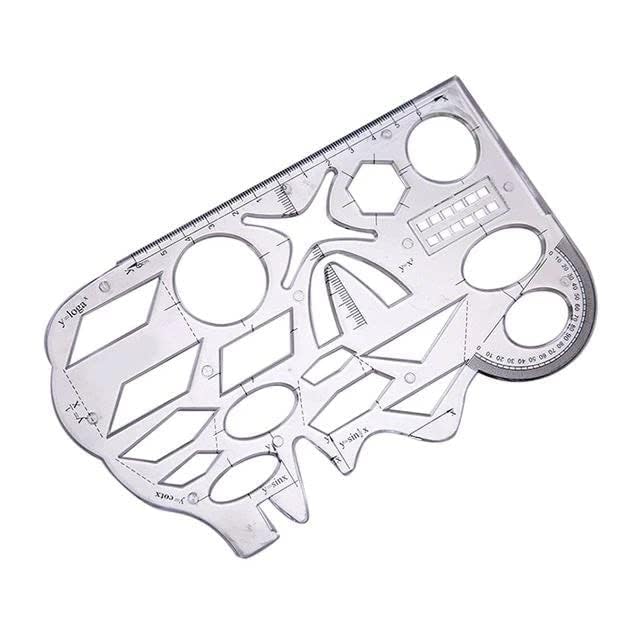 SAMEH® Unbreakable Multifunctional Geometric Ruler Geometry Tool ...