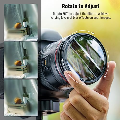 NEEWER 82mm Center Field Split Diopter Effect Filter, Camera Linear ...