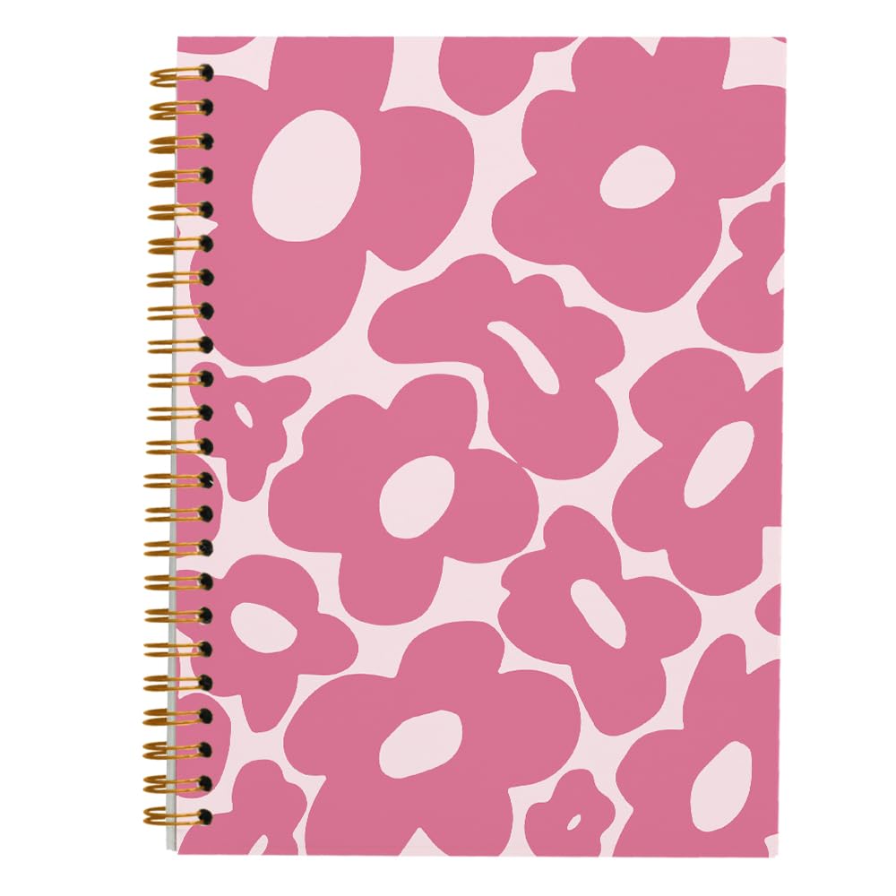 Amazon.com : Tizzer Retro 70s Groovy Aesthetic Vibe Pink Flowers Lined ...