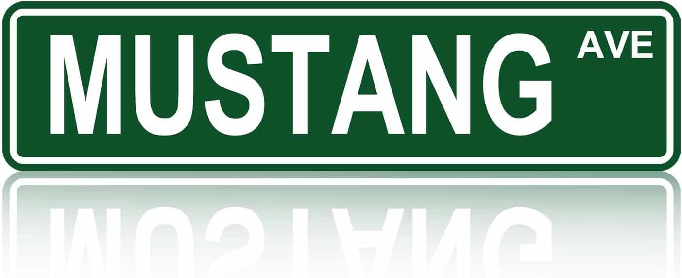 Amazon.com: CUIYMXSC Mustang AVE Slim Tin Sign Street Funny Metal Sign ...