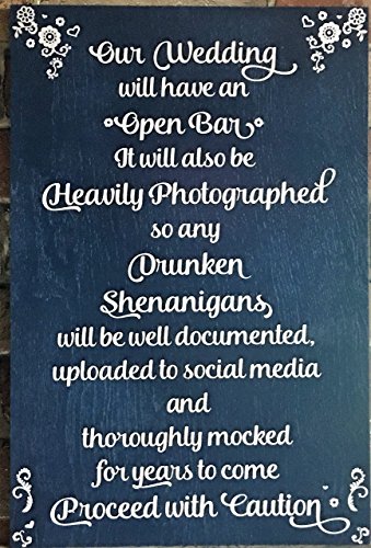 Amazon.com: Painted Wedding Shenanigans Sign : Handmade Products