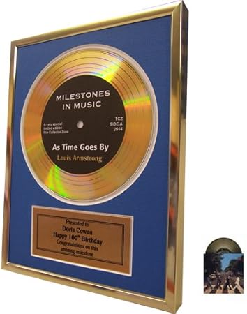 Personalised Framed Gold Record Disc 18th 21st 40th 60th 70th Birthday ...