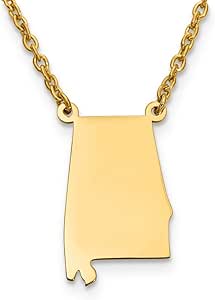 Amazon.com: Alabama State Necklace, Gold Plated : Clothing, Shoes & Jewelry