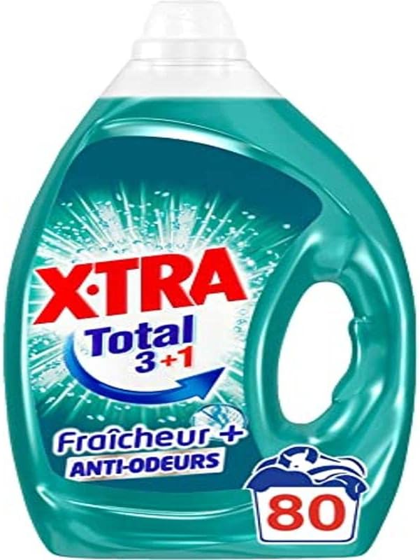 X•TRA Fraîcheur + – 60 Lavages (3L) – Lessive Liquide – Combat les ...