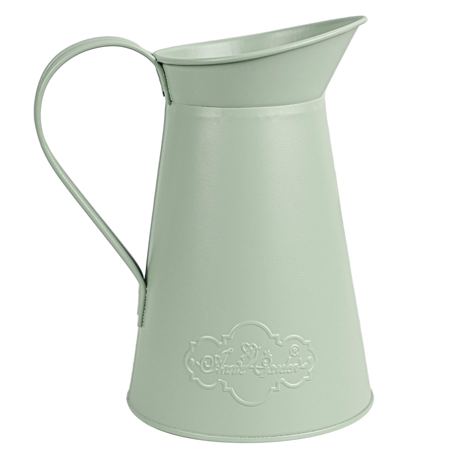 Amazon.com: Annie Garden Rustic Metal Farmhouse Flower Pitcher Vase ...
