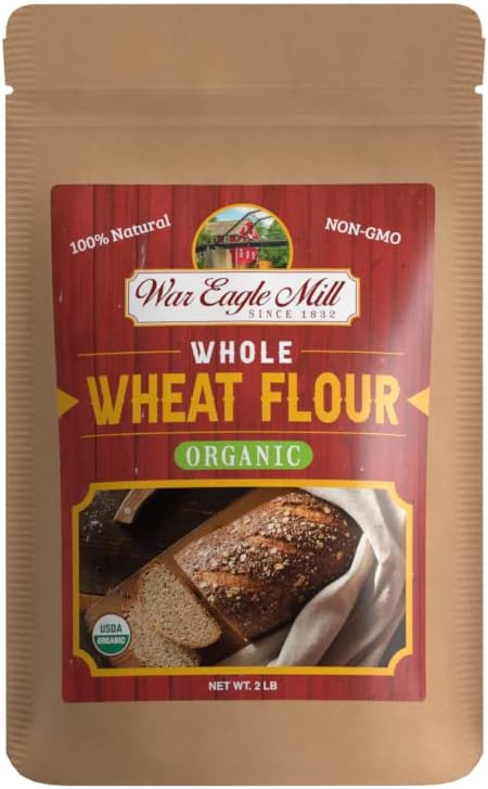 Amazon.com : War Eagle Mill Whole Wheat Flour, Organic, and non-GMO (2 ...
