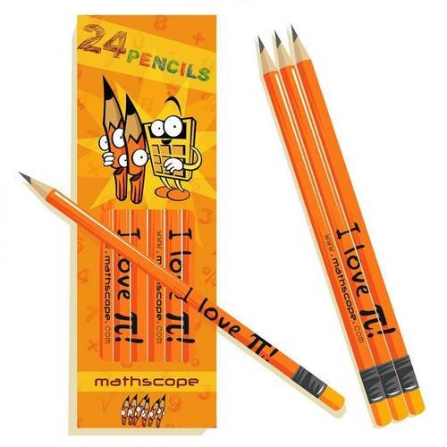 Amazon.com: Pack of 24 Maths Pencils ("I Love [pi]"): 9781847951304 ...