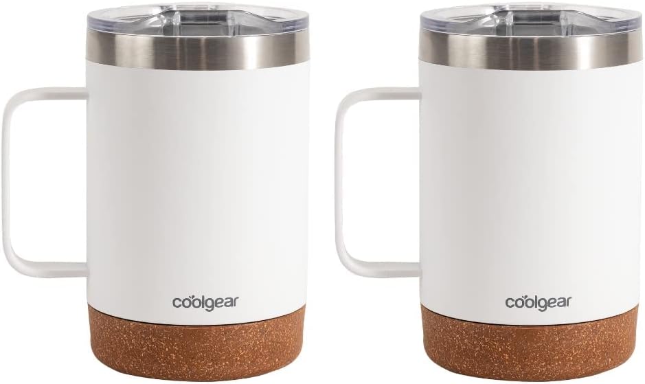 Amazon.com: COOL GEAR Cork Bottom Coffee Mug Lined with Handle ...