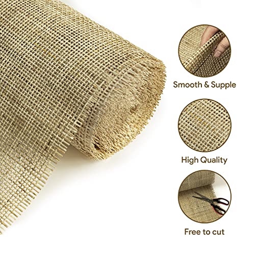 Snapklik.com : 20 Width Natural Square Rattan Wicker Cane Webbing Roll ...