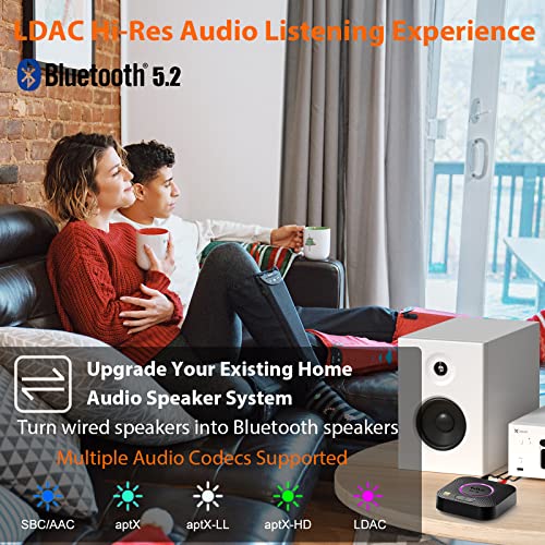 1Mii HiFi Bluetooth 5.3 Music Receiver for Home Audio Users with LDAC ...