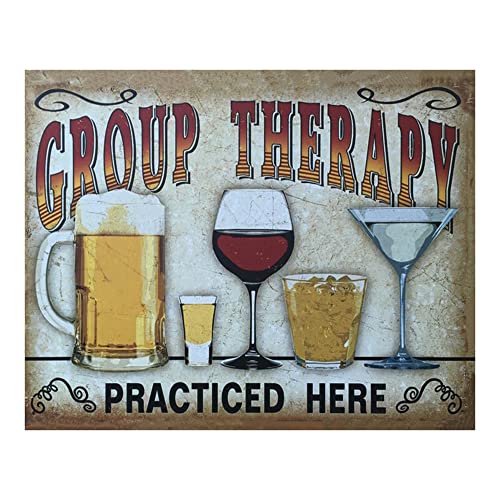 Amazon.com: Group Therapy, Practiced Here - Bar Wall Art, This Funny ...