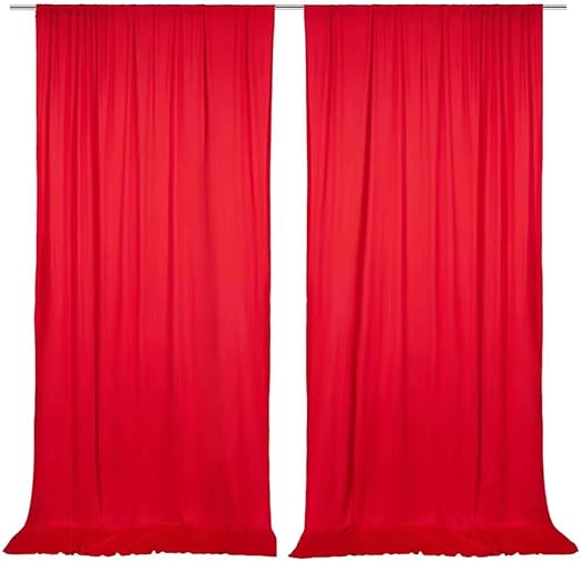Amazon.com: Hamsry 10 ft x 10 ft Wrinkle Free Polyester Red Backdrop ...