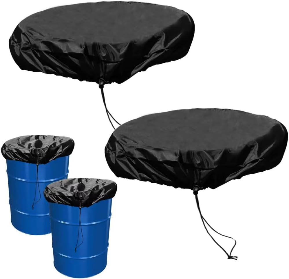 Amazon.com: 55 Gallon Drum Lid Cover Fits Most Water Barrel and Trash ...