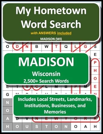 My Hometown Word Search with ANSWERS included - MADISON (WI): Explore ...