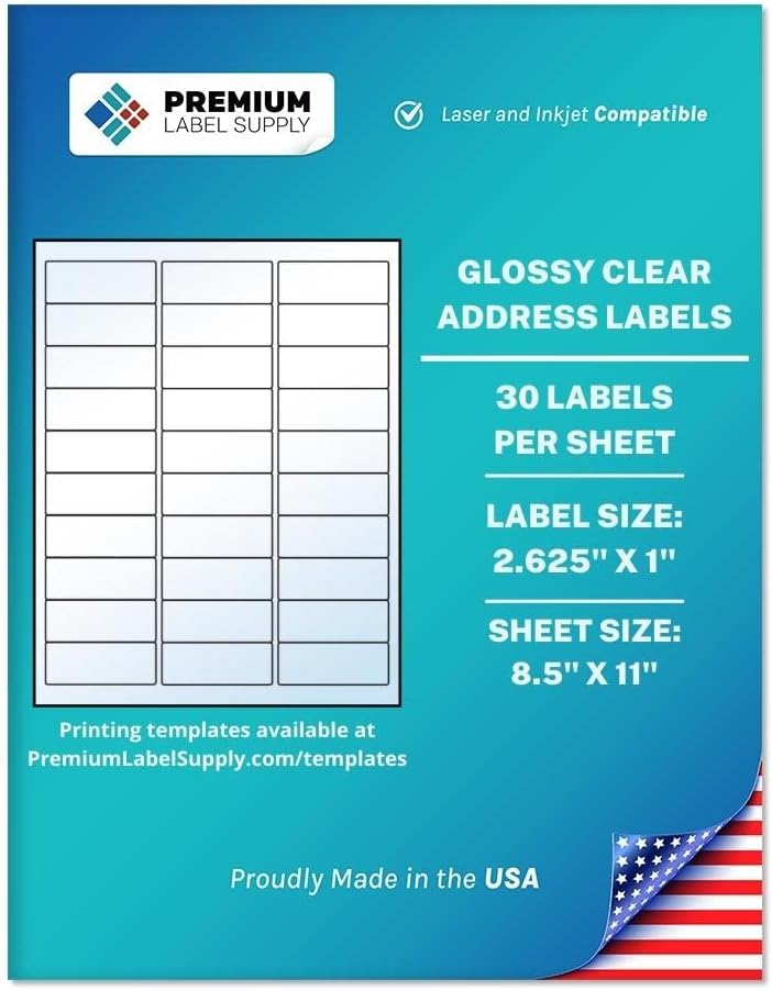 Amazon.com : Avery 18660 Clear Mailing Labels 300 Count : Office Products