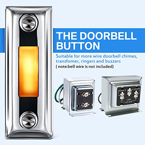 Snapklik.com : LED Lighted Doorbell Button, Upgraded Solid And Sleek ...