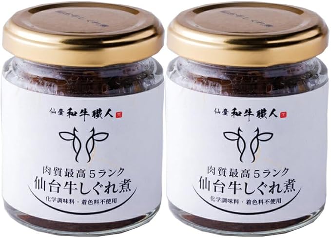 Amazon.co.jp: [仙台牛しぐれ煮×2瓶] 肉質最高5ランク 仙台牛しぐれ煮 120g 60g×2瓶 即送 : 食品・飲料・お酒