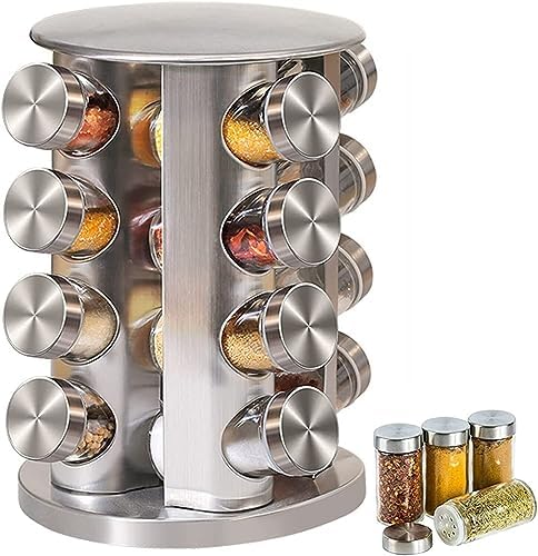 Buy Delavala Stainless Steel Masala Spice Rack Set/Rotating Masala Rack ...