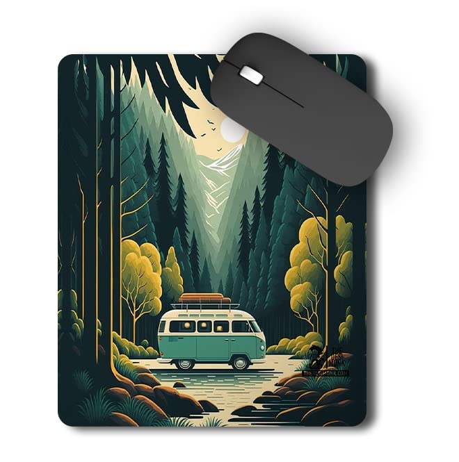 The Desi Monk Camp Van in Woods Mouse Pad for Gamers | Graffiti Anti ...