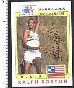 Amazon.com: Ralph Boston Signed 1983 Topps Greatest Olympians Trading ...