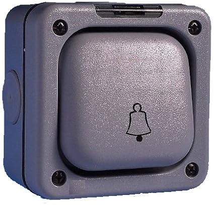 IP66 Outdoor Weatherproof Bell Push Switch 1 Gang 10 Amp Single Pole ...