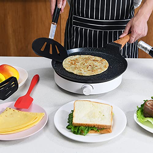 Gmzcky Poêle à crêpes antiadhésive de 28,9 cm, en auluminium moulé sous ...