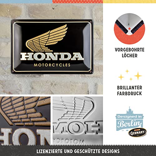 Nostalgic-Art Retro Tin Sign 20x30cm Honda – Motorcycles Gold – Gift ...
