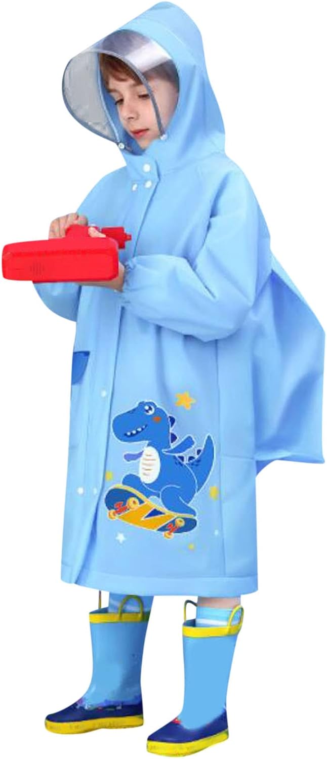 Kids Dinosaur Pattern Rain Jacket, Children Raincoat Boys, Kids Poncho ...