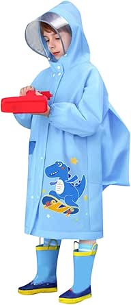 Kids Dinosaur Pattern Rain Jacket, Children Raincoat Boys, Kids Poncho, Girls, Waterproof ...