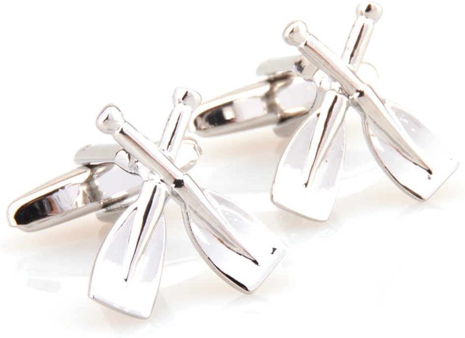 Amazon.com: BadmenHome® Crossed Oars Cufflinks Rowing Boat Paddles for ...