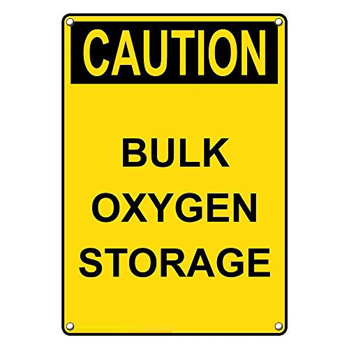 Amazon.com: Weatherproof Plastic Vertical OSHA Caution Bulk Oxygen ...