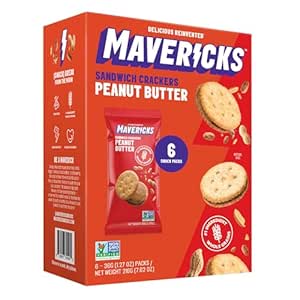 Amazon.com: Mavericks Sandwich Crackers Peanut Butter - Plant-Based ...