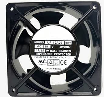 Amazon.com: UF-12A23 BWH Ventilador 230V 17/15W 120mm×120mm×38mm Ventilador de enfriamiento ...