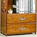 Amazon.com: Home Storage Bookshelf Vintage Carved Flower Bookcase with ...