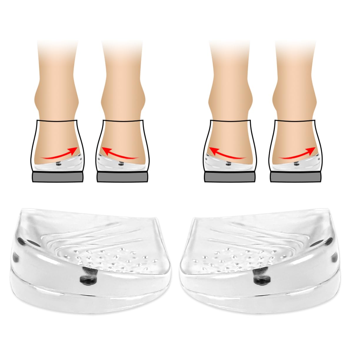 Amazon.com: JL-Group 2 Layers Adjustable Heel Wedge Corrective Inserts ...