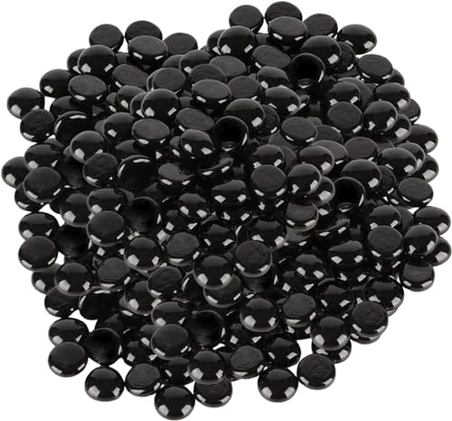 Garden Flat Round Stones ARSUK Decorative Glass Pebbles, Stones Beads