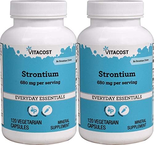Amazon.com: Vitacost Strontium - 680 mg per Serving - 240 Vegetarian ...